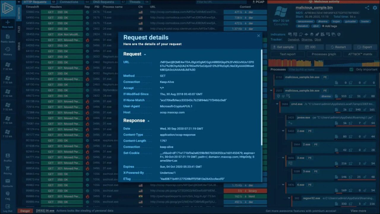 Any.run（マルウェア解析プラットフォーム）